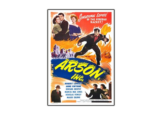 Arson Inc. 1949 Vintage Movie Poster Reprint 11x17 | Etsy