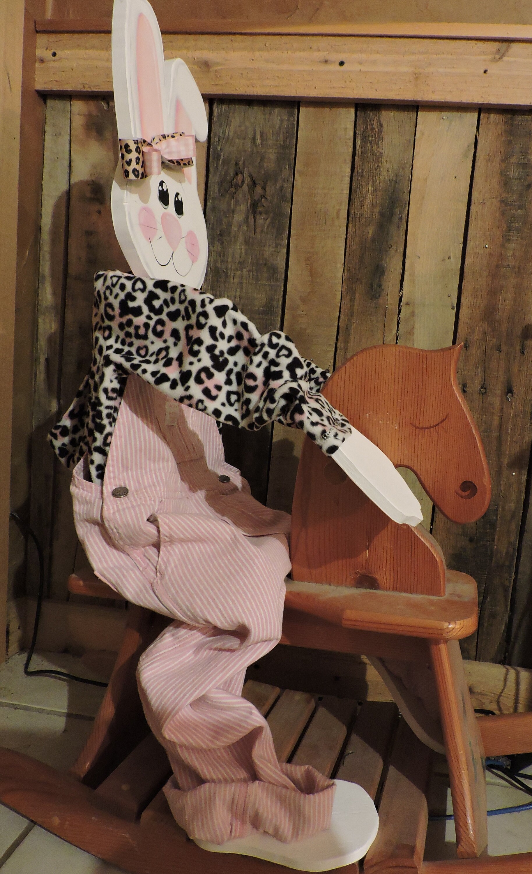 Girl Spring Easter Bunny Porch Sitter Home Decor, DIY Outdoor Spring ...