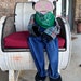 Cow Fall Porch Decoration, Hay Bale Decor, Posable Porch Sitter ...