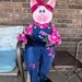 Pig Fall Porch Decoration, Hay Bale Decor, Posable Porch Sitter ...