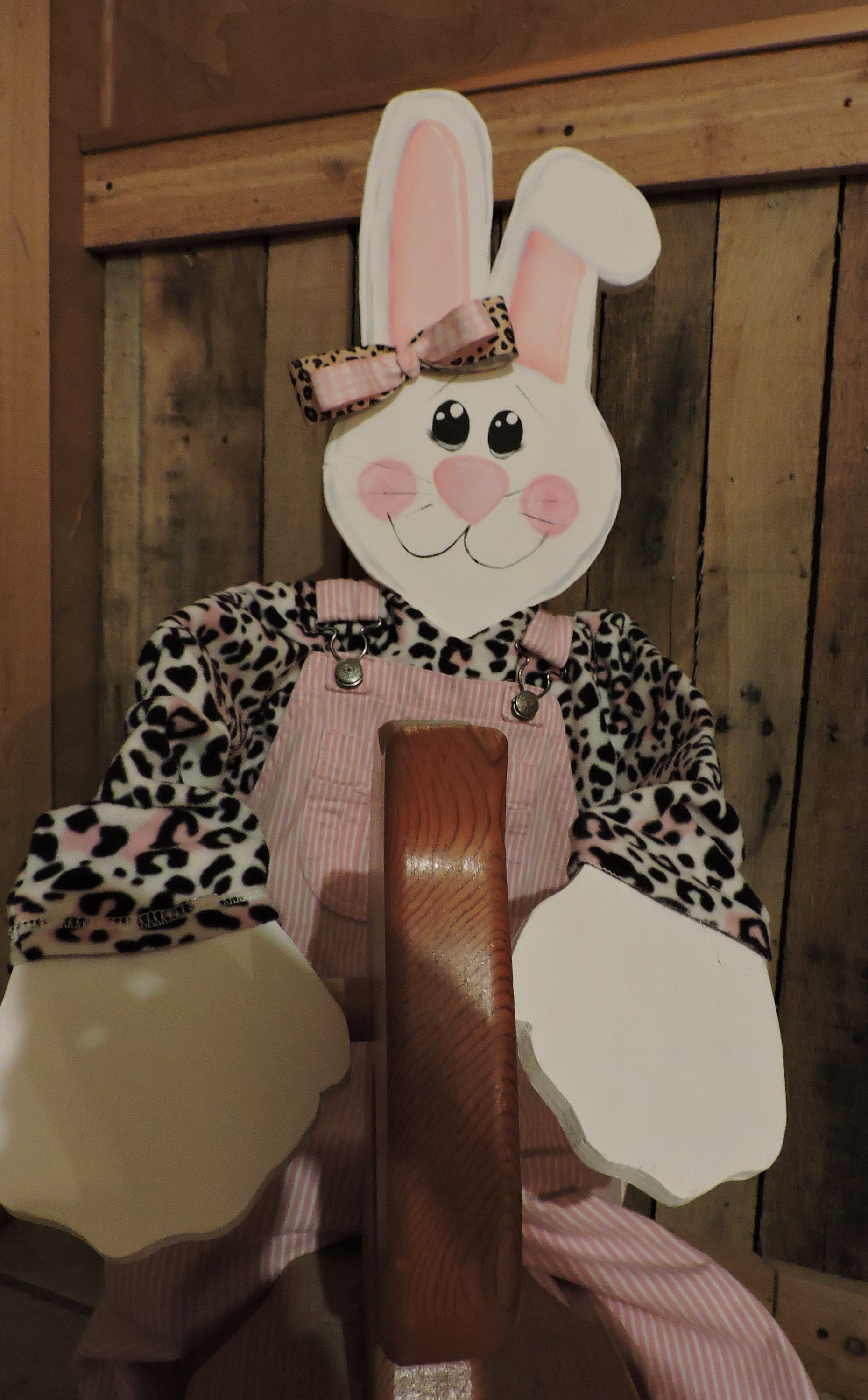 Girl Spring Easter Bunny Porch Sitter Home Decor, DIY Outdoor Spring ...