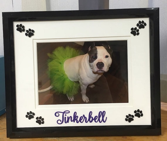 Dog Frame With Paw Prints | Etsy