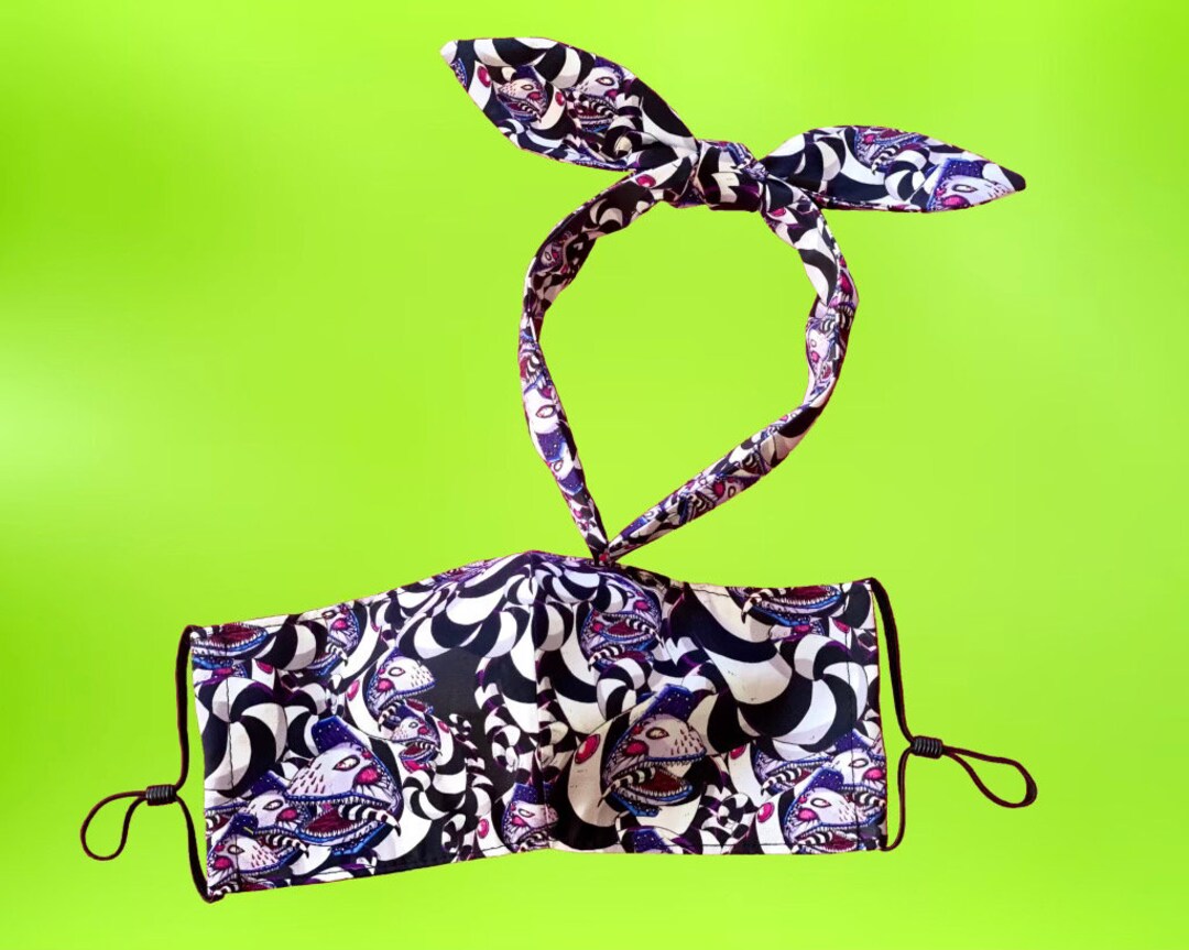 Beetle Juice Sandworms Face Mask & Headband, Reusable - Etsy