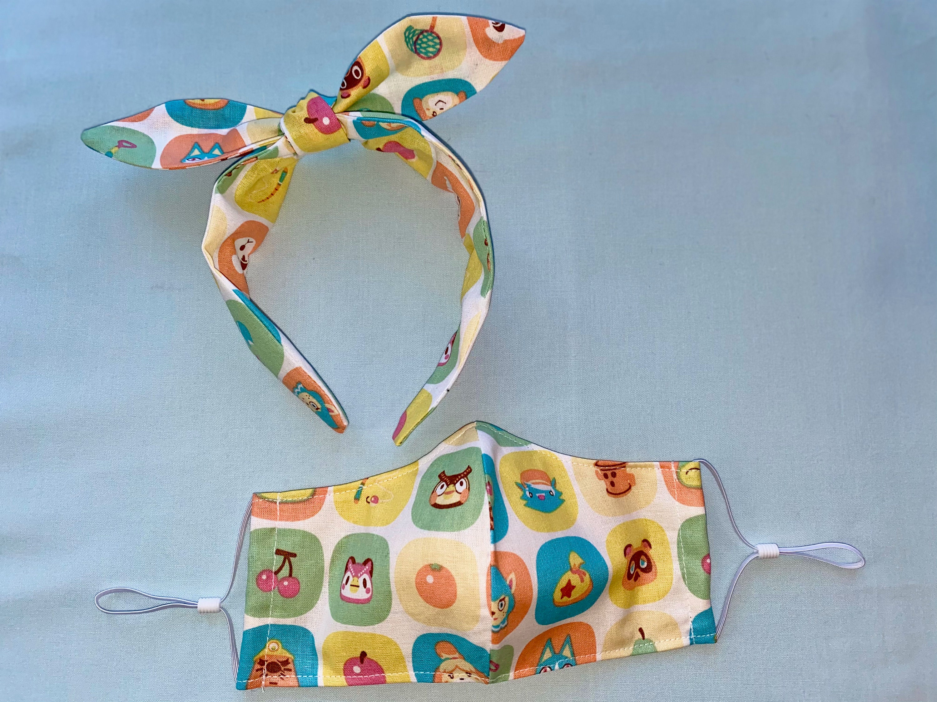 Animal Crossing Face Mask & Headband ACNH Washable/reusable | Etsy