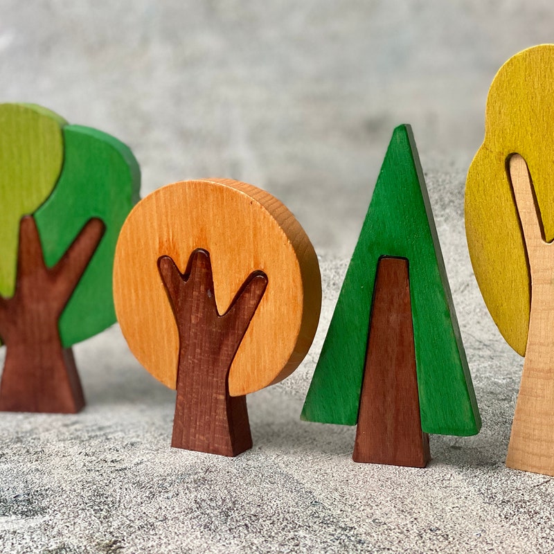 Wooden Tree Toy - Etsy
