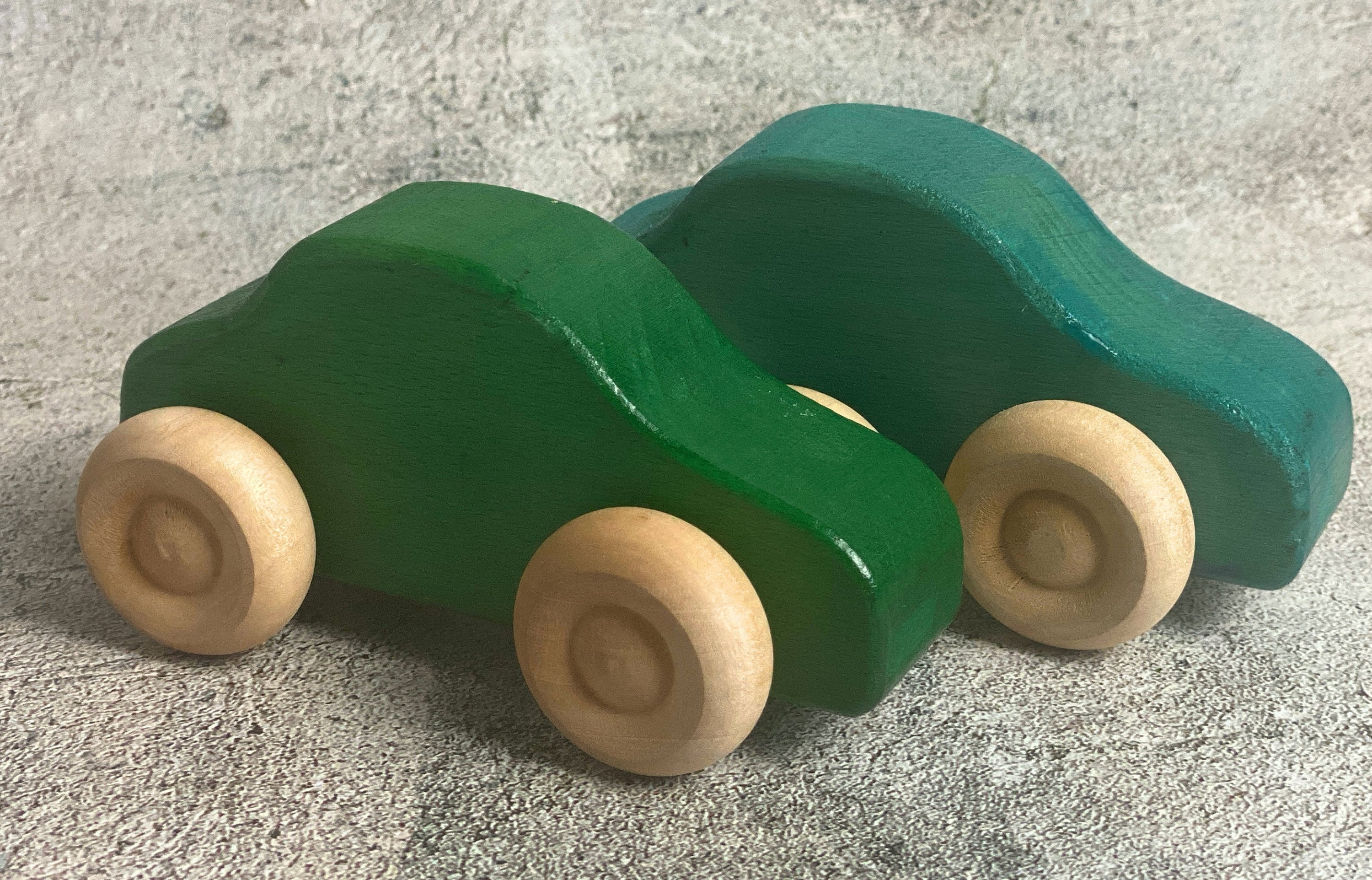 Colorful Wooden Toy Car Push and Pull Vehicle Vintage Retro Style Gift ...