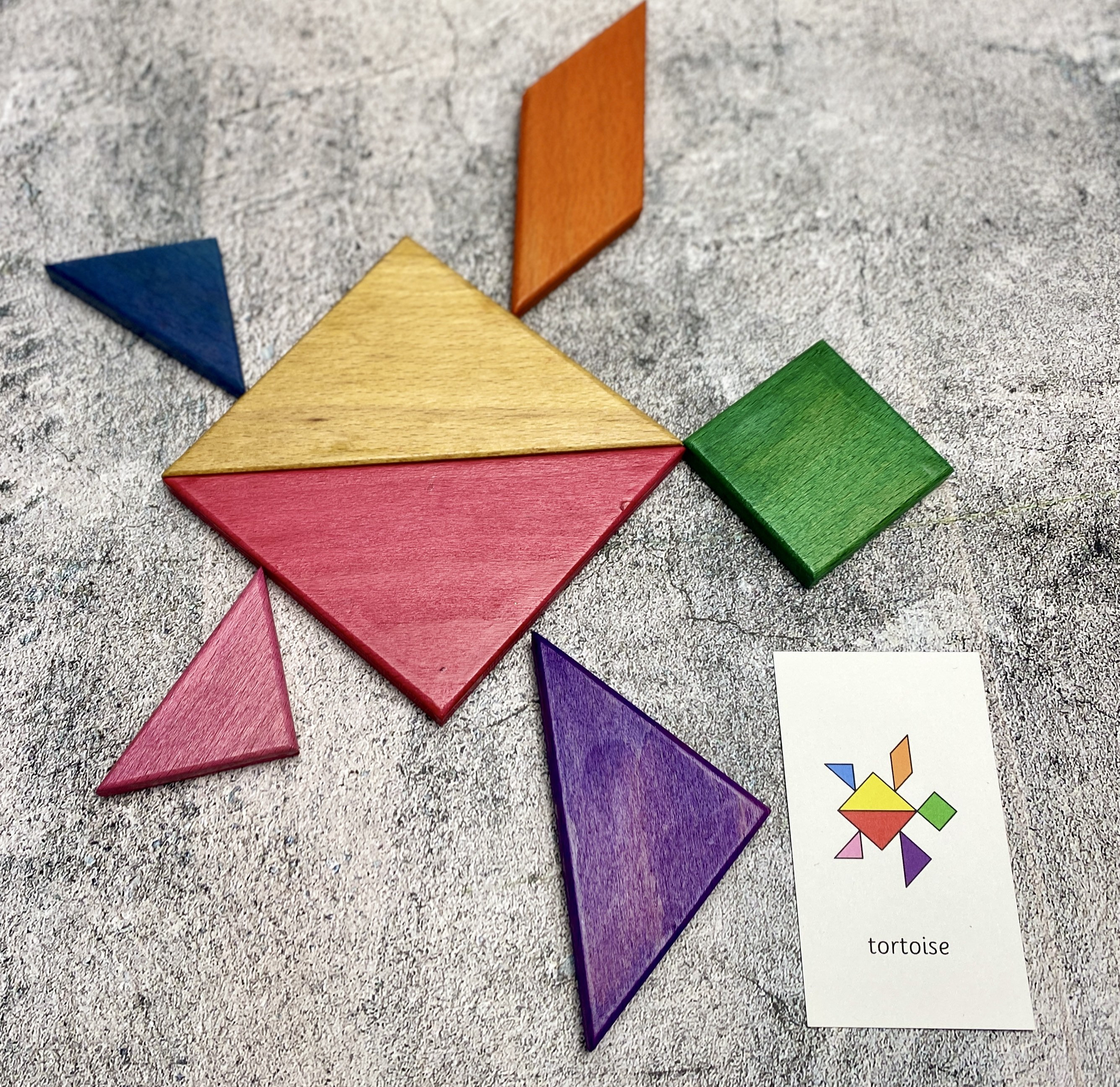 Montessori Wooden Tangram Puzzle – Eco-friendly Educational Toy – Brain ...