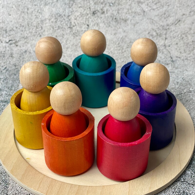 Wood Peg People - Etsy