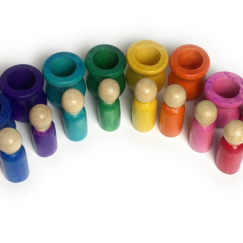 Wood Peg People - Etsy