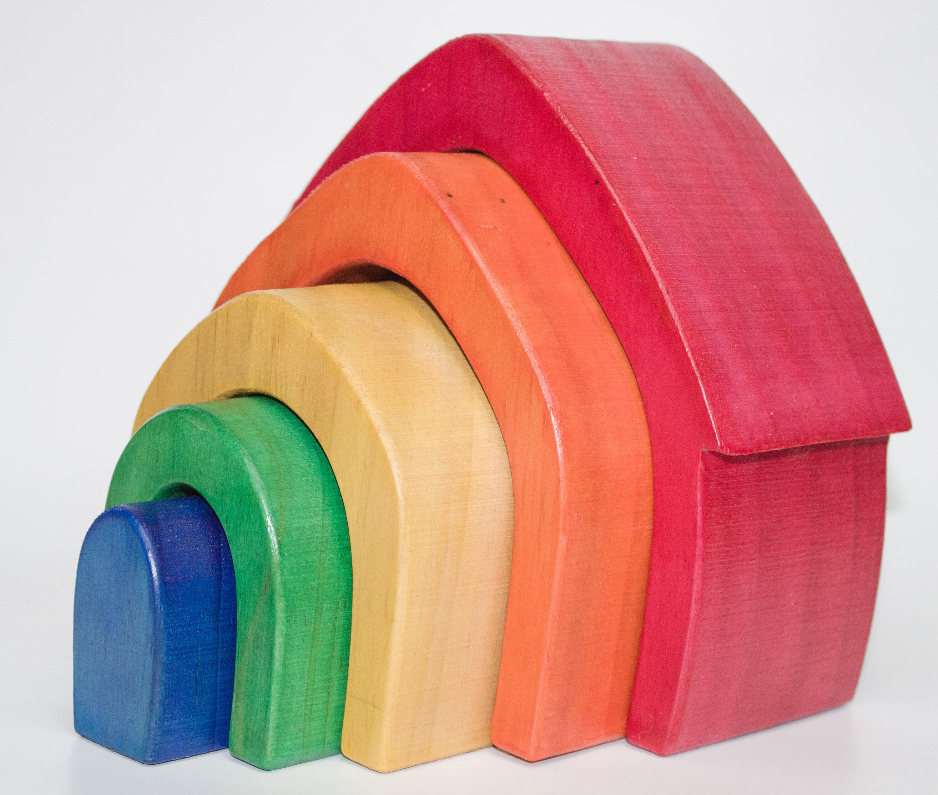 Wooden Rainbow Nesting House - Etsy