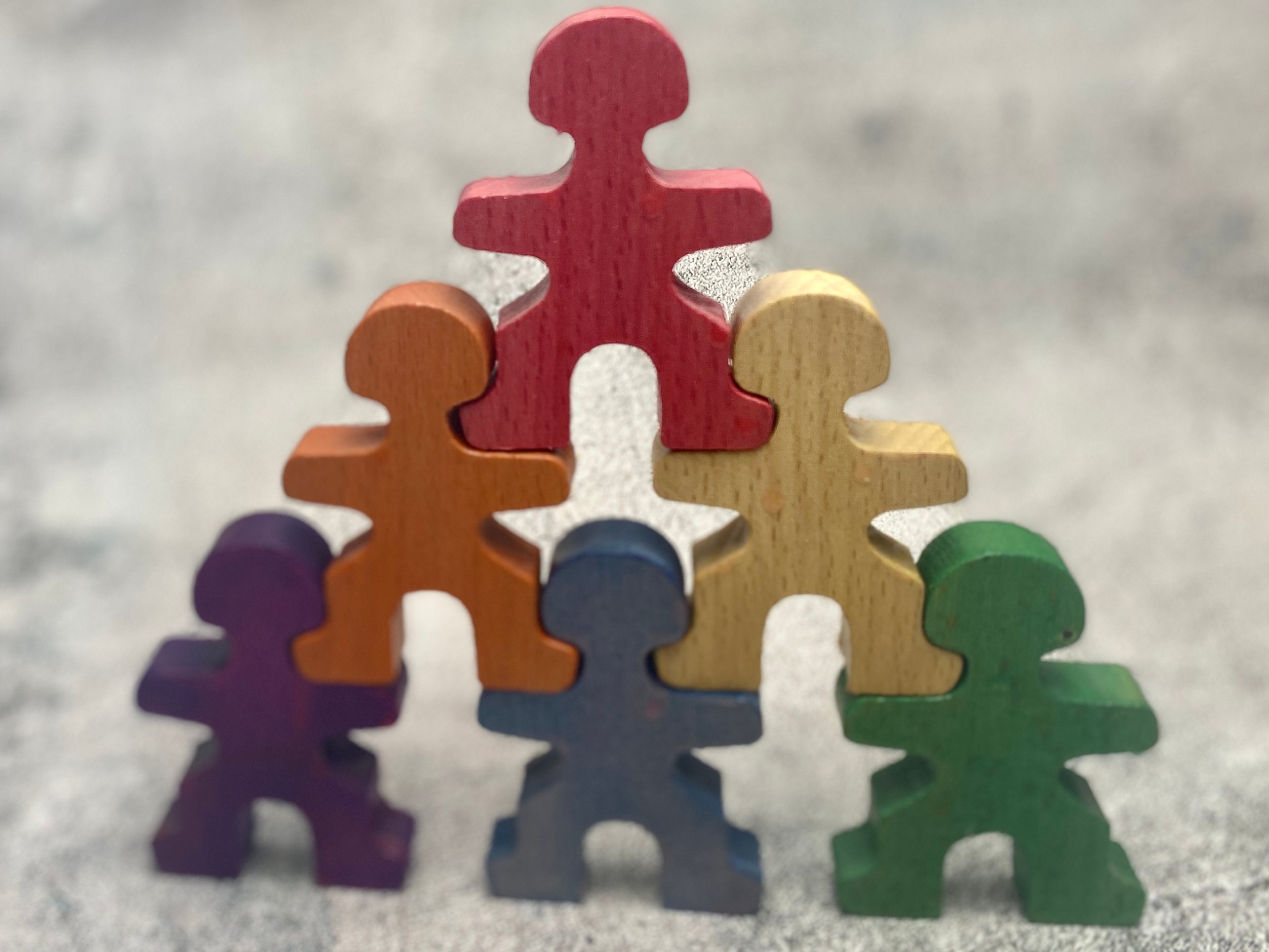 Wooden Stacking Toy Rainbow Acrobats Fun Colorful Gift for Kids - Etsy