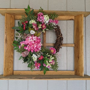 Spring Wreath Summer Wreath hydrangea Wreath Front Door Wreath Home ...