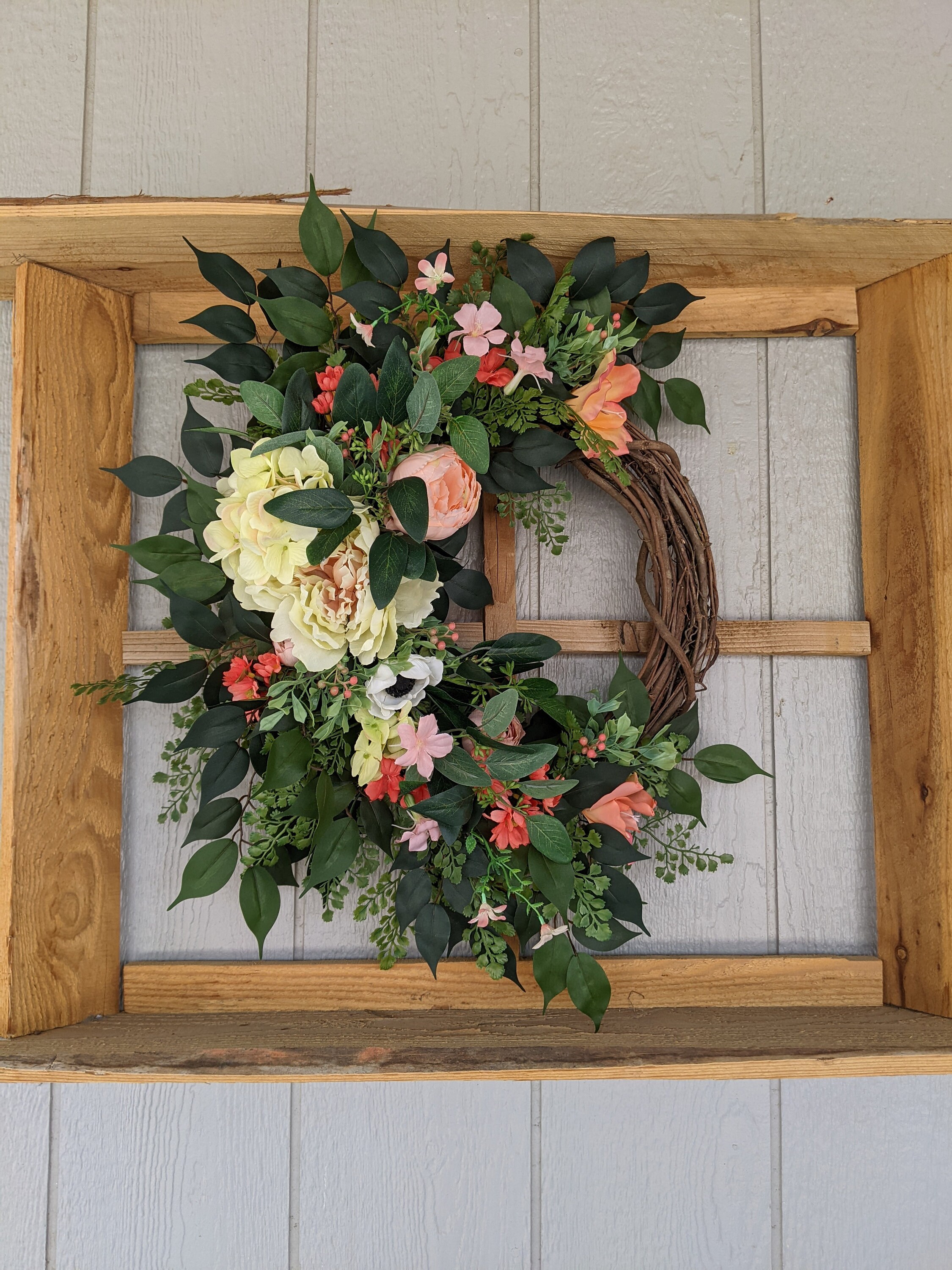 Spring Peony Wreath Spring Decor Front Door Wreath Home Decor ...