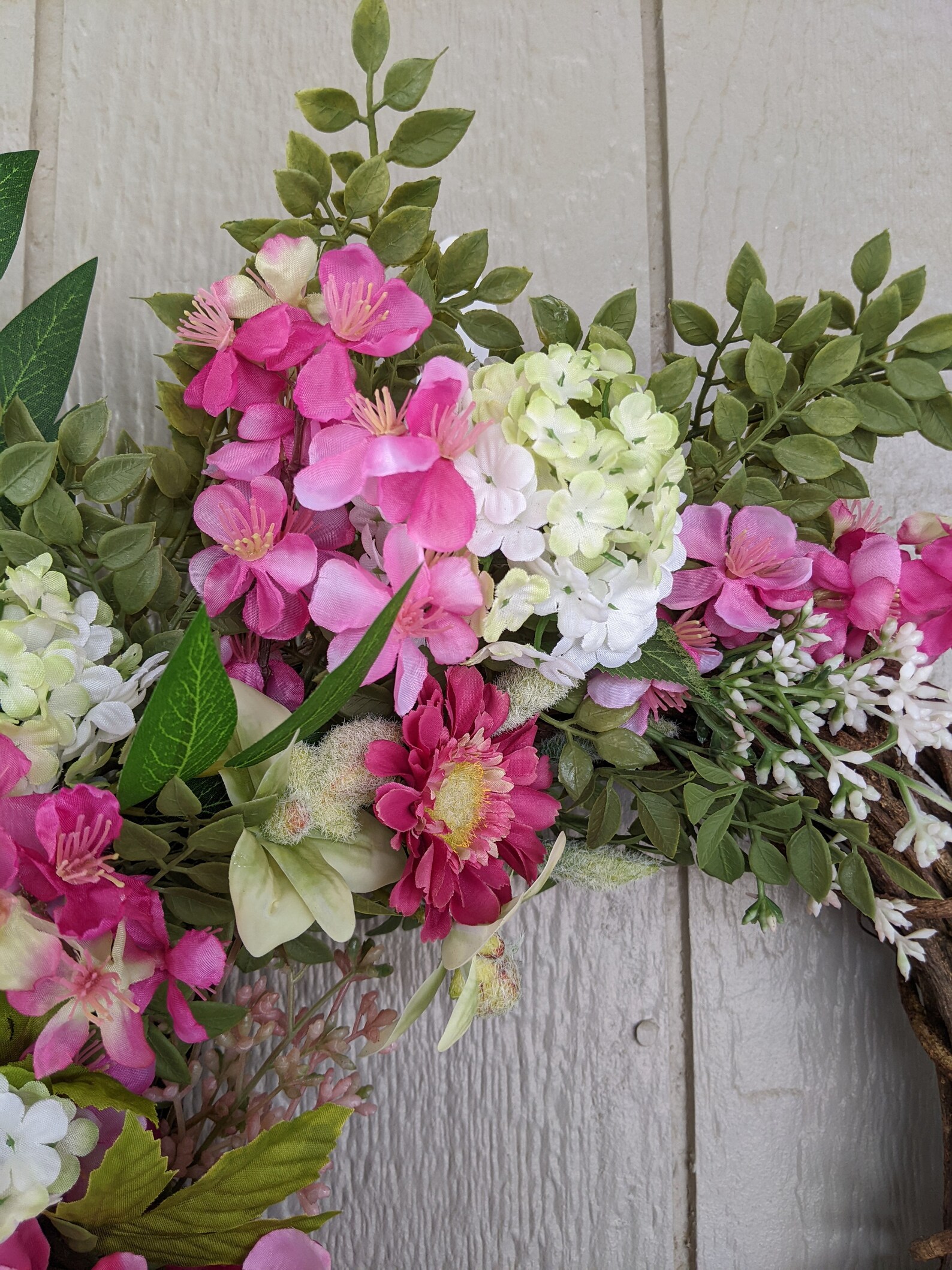 Spring Wreath Summer Wreath hydrangea Wreath Front Door Wreath Home ...