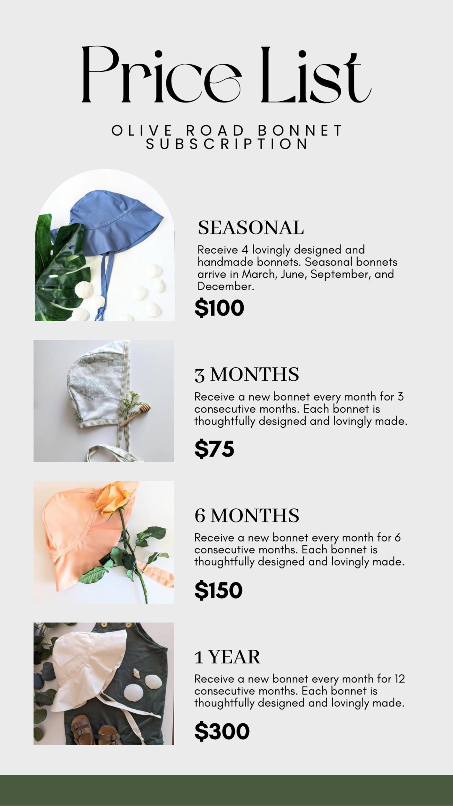 Bonnet Subscription - Etsy