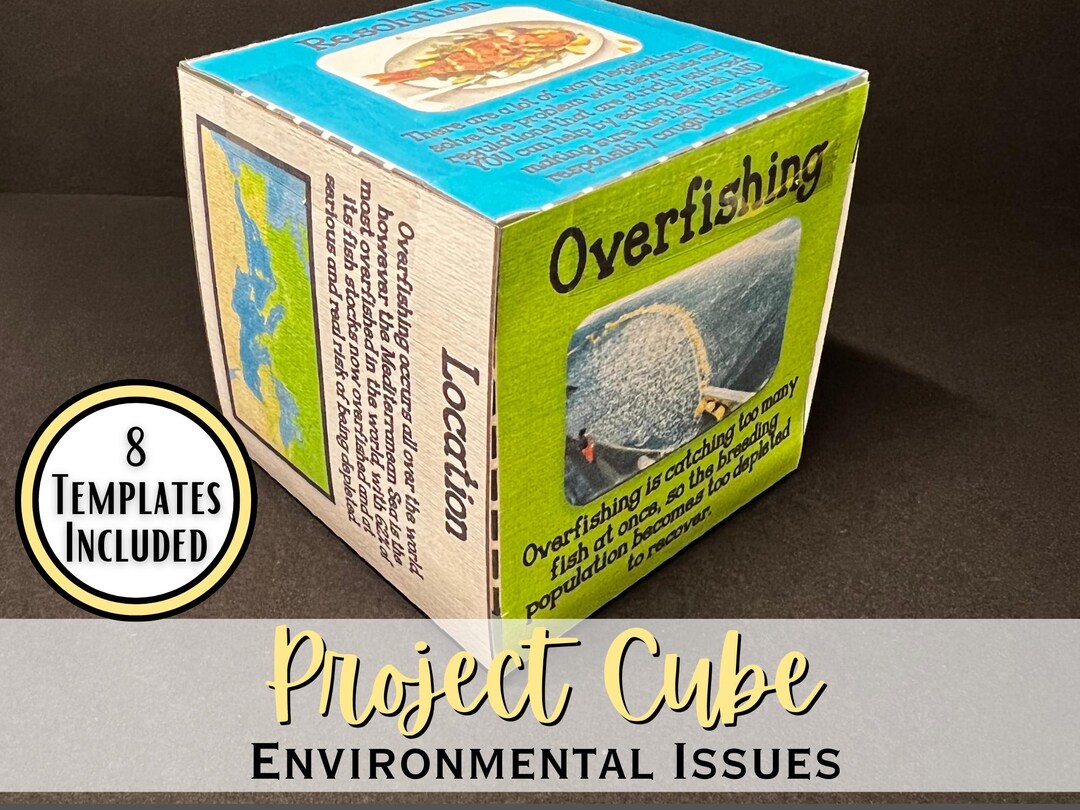 Environmental Issues 3D Science Project Cube | Environmental Research ...