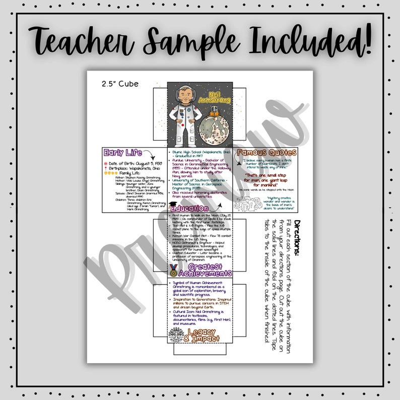 Famous Scientists Project Cube: Science Biography Activity (digital ...