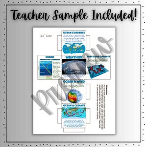 Ocean Currents 3D Research Project Cube | Middle School Science Project ...