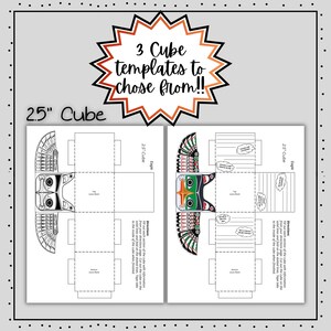 Native American Totem Pole Project Cube: 3D Science Craft (digital ...