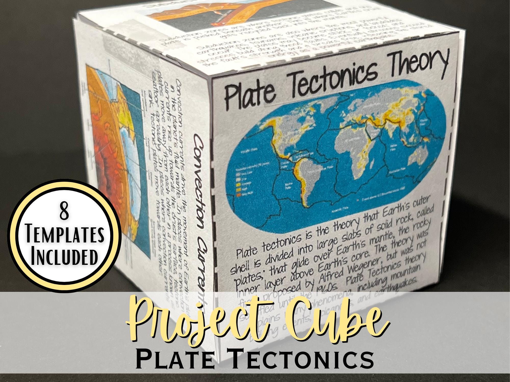 Plate Tectonics 3D Research Project Cube | Middle School Science ...