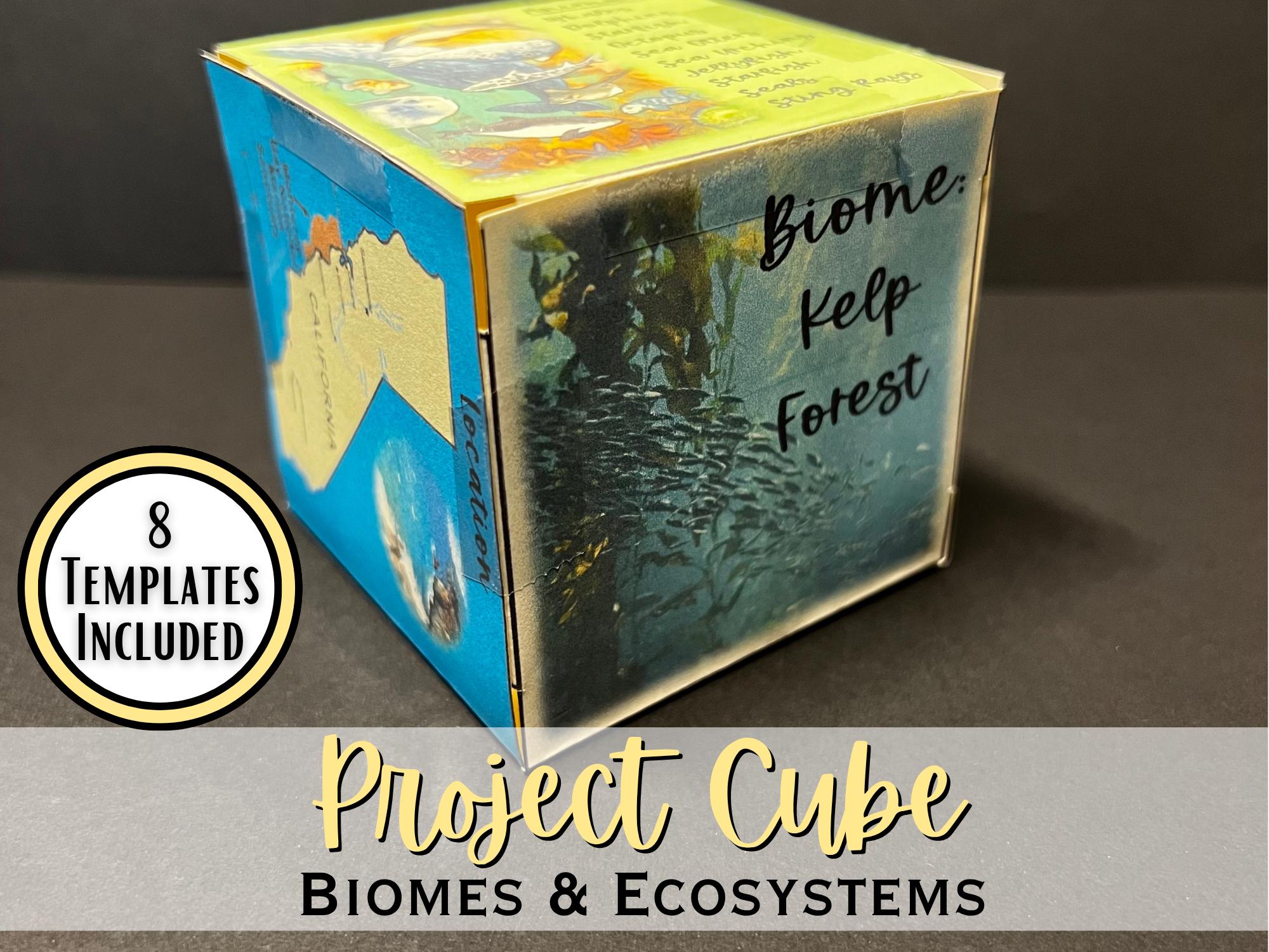 Biomes 3D Research Project Cube | Middle School Science Project ...
