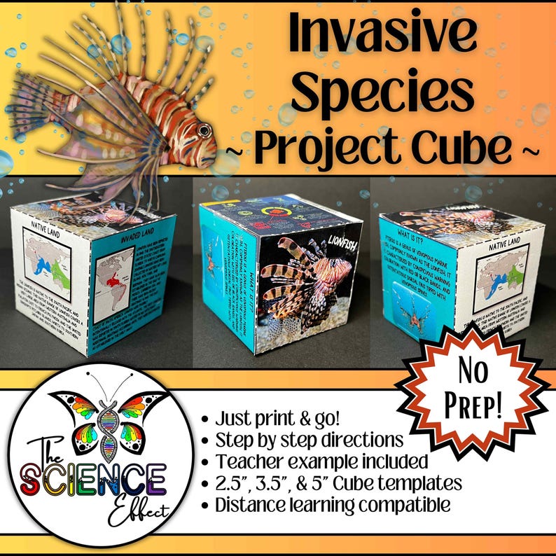 Invasive Species 3D Science Project Cube | Environmental Research ...