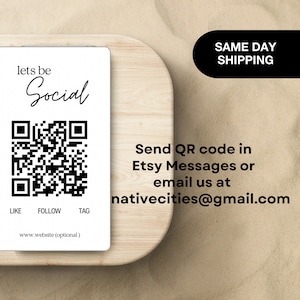 QR Code Signs Business Logo Vendors Pop up Shops - Etsy