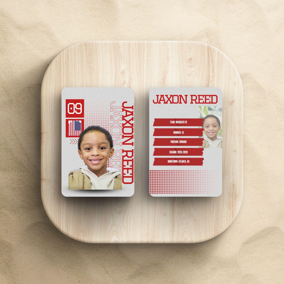 Custom Kids Trading Card • Personalized Trading Card • Kids Sports Gift ...