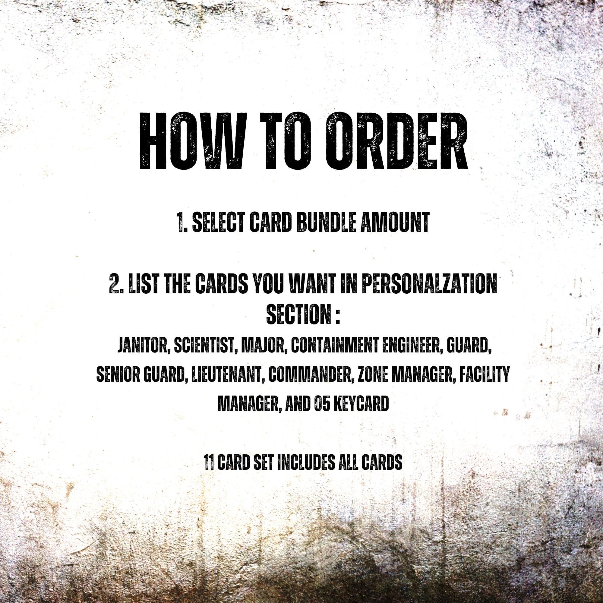 SCP Foundation Card Set - Etsy