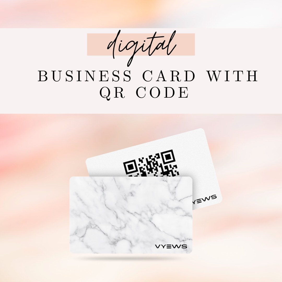 Smart Digital Business Card QR Code Card Double Sided - Etsy