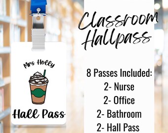 SUCCULENT Classroom Hall Passes for Teachers Personalized - Etsy