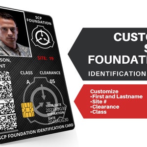 SCP FOUNDATION Identification Card - Etsy Ireland