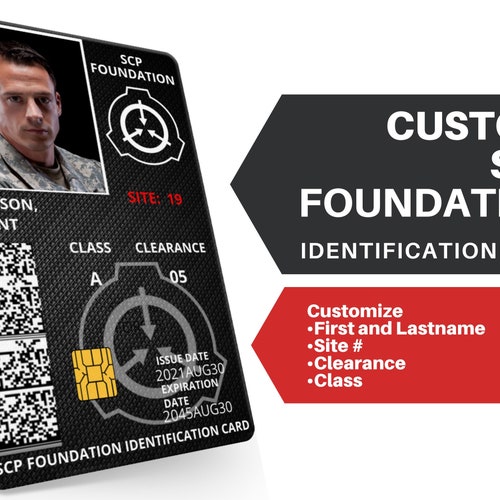 SCP Foundation Departmental ID Card / Badge Customized With - Etsy