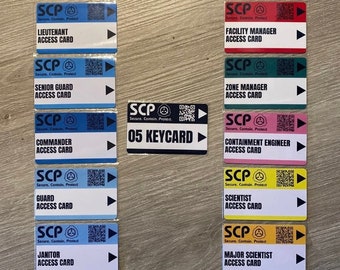 Scp foundation key card - Etsy España
