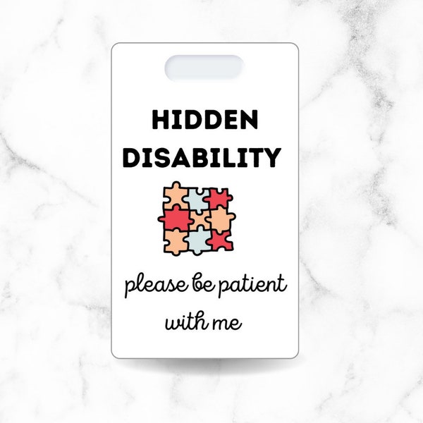 Hidden Disabilities Card - Etsy