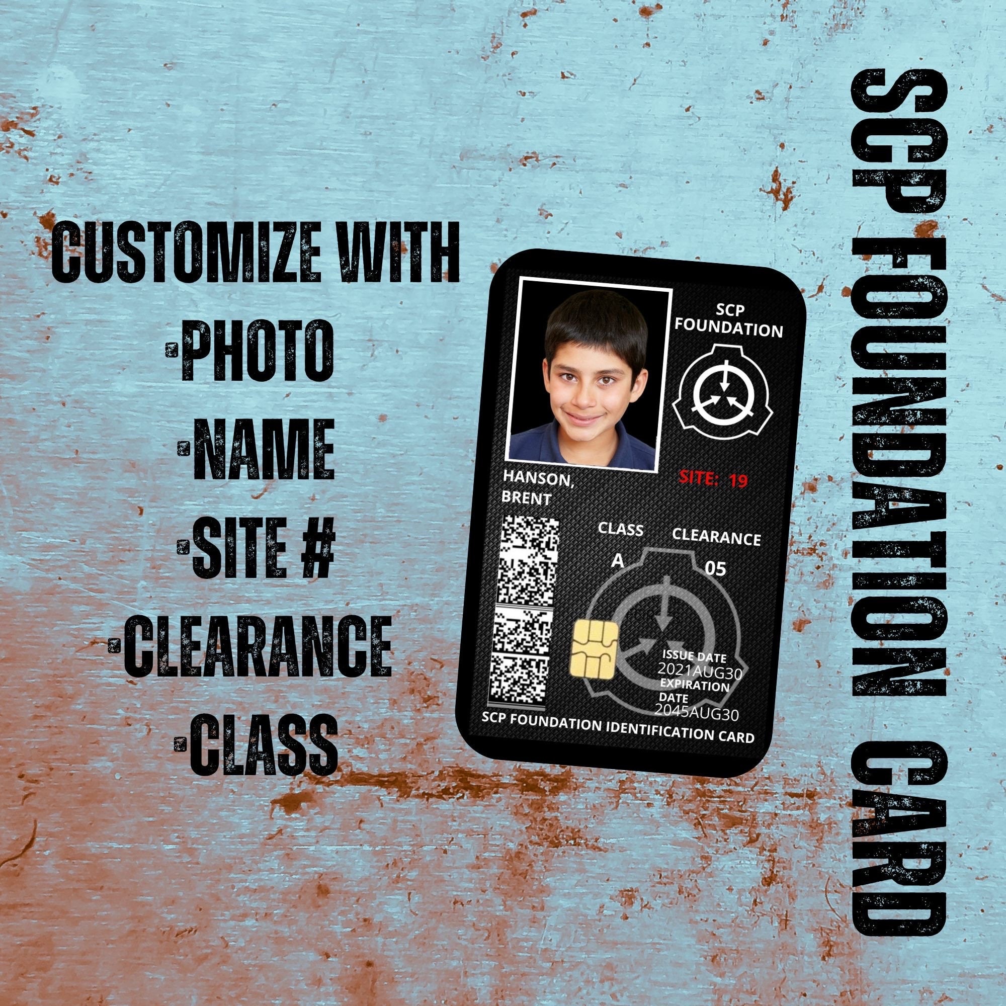 Gift for Dad Gamer Prop Cosplay Card SCP Fan Gift Cool Gift for Boys ...