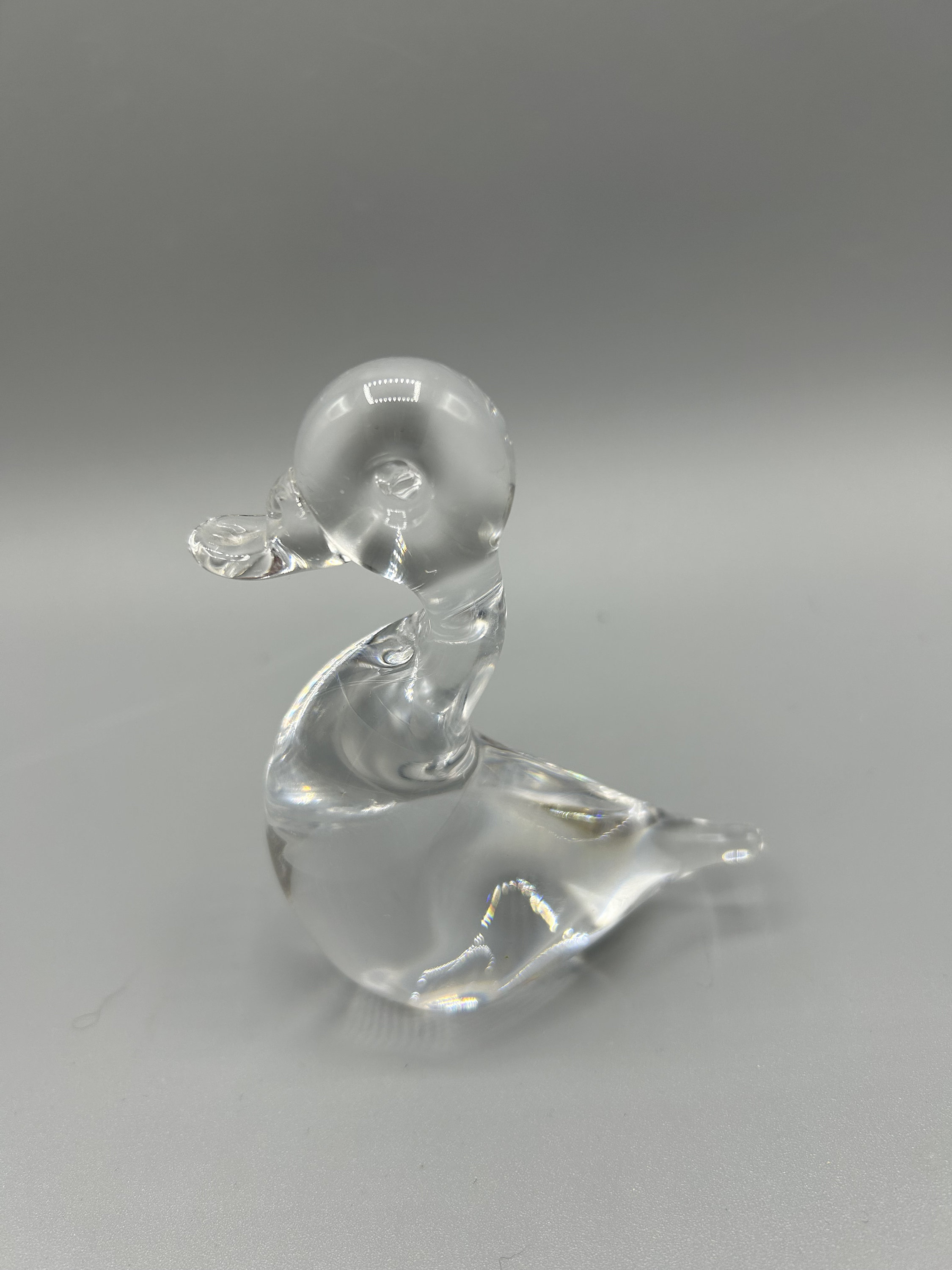 Wedgwood Clear Glass 'lilliput' Duck Paperweight - Etsy