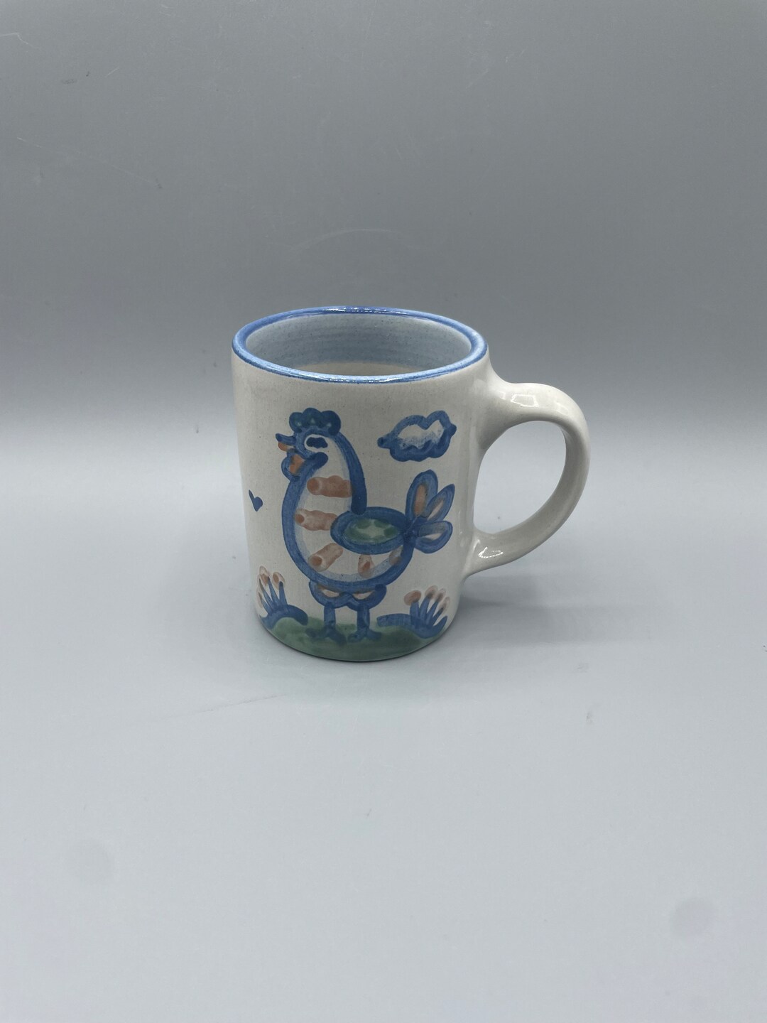 M.A. Hadley Pottery Hand Painted Folk Art Country Chicken Mug - Etsy