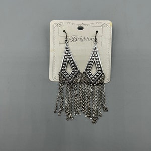 Brighton Pebble Disc Fringe French Wire Earrings - Etsy