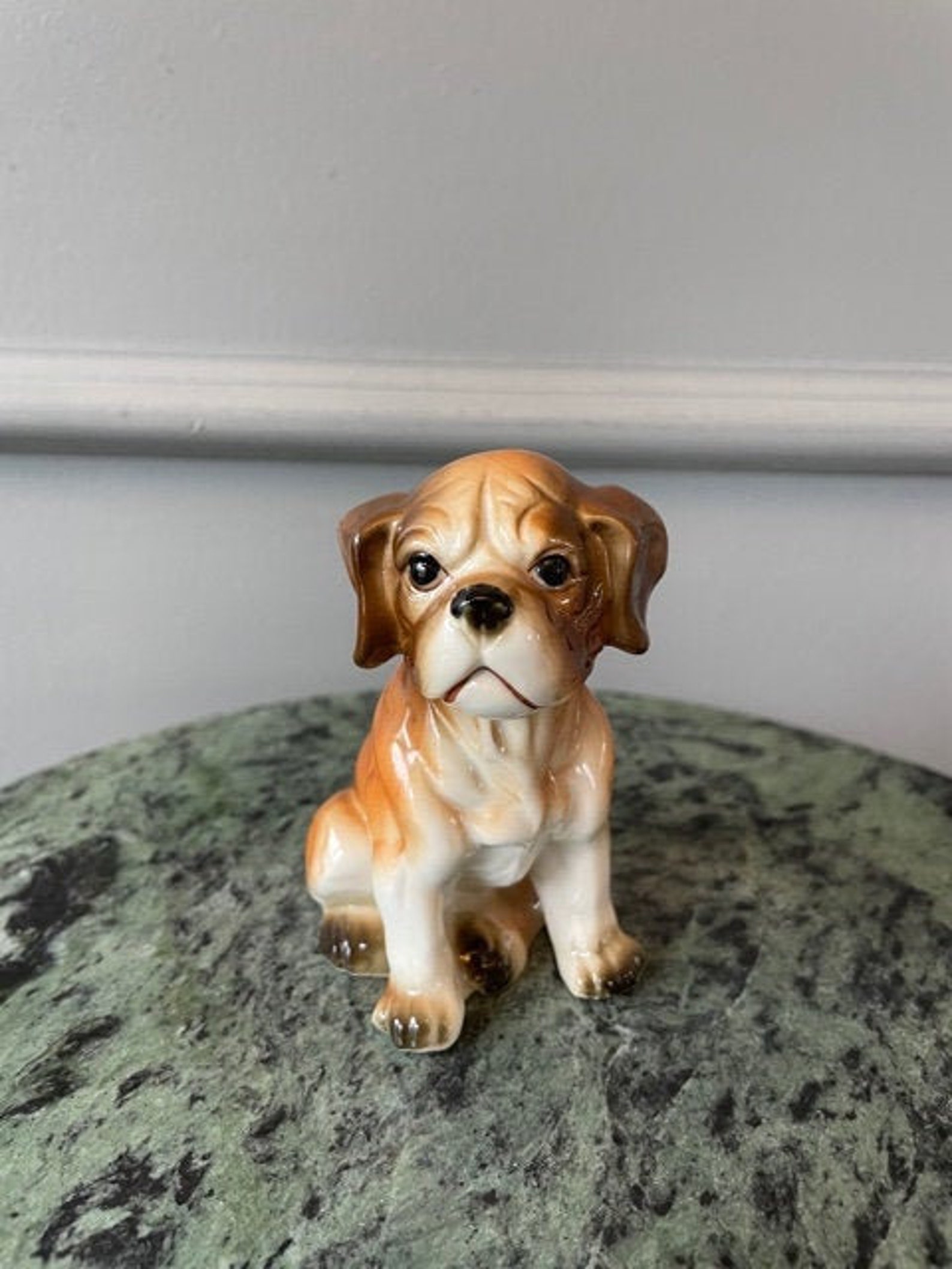 Vintage Boxer Puppy Figurine Porcelain Collectible Figurine - Etsy