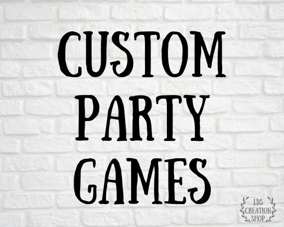 Custom Party Games Customized Party Games Fun Games Created | Etsy
