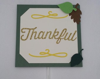 Thankful Cake Topper Wooden Personized Name Topper Custom - Etsy