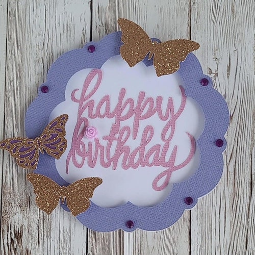Butterfly One Cake Topper First Birthday Party Decorations | Etsy