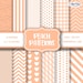 Peach Digital Paper Pack, Scrapbook Papers, Backgrounds, Printable ...