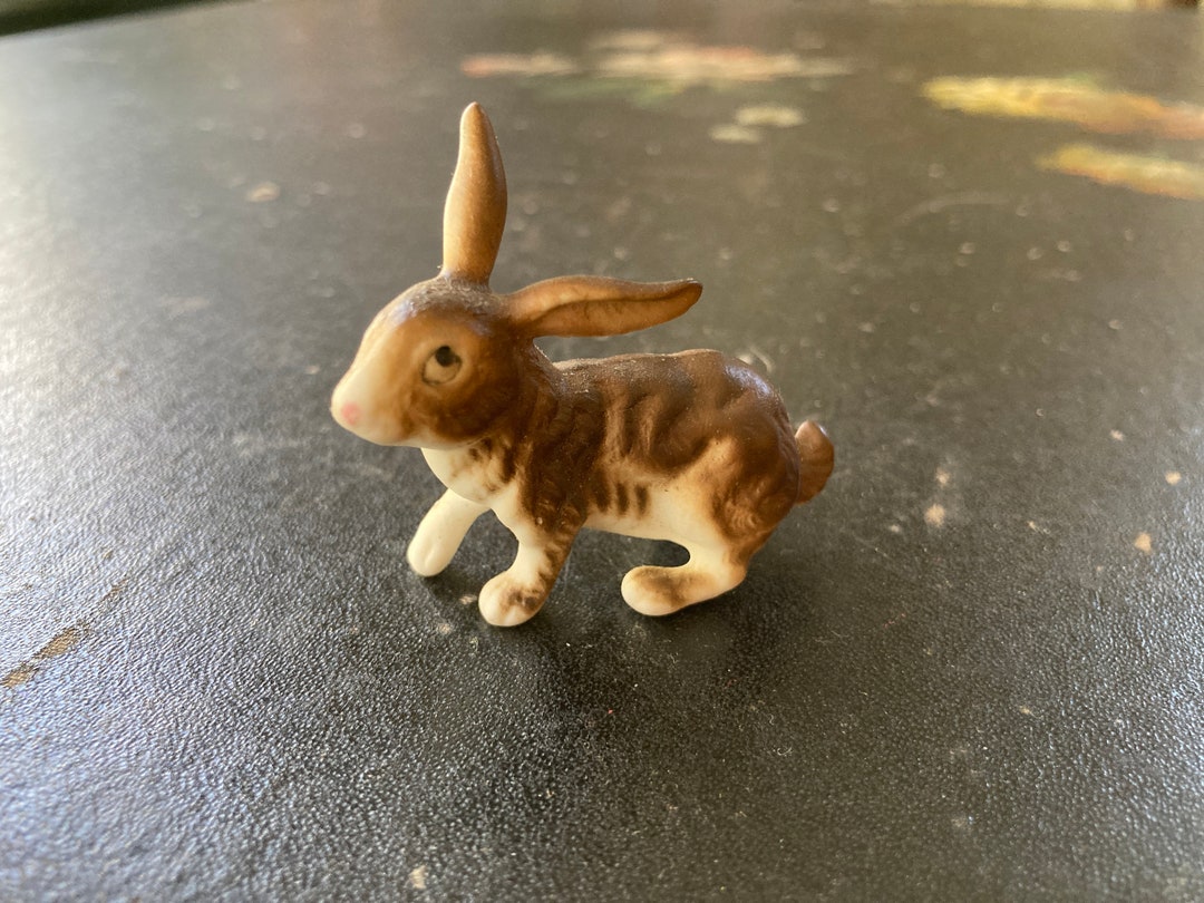 Tiny Realistic Porcelain Brown Rabbit, Lefton? - Etsy