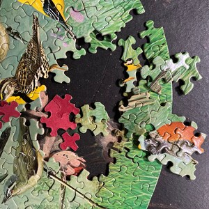 Vintage Circular Springbok Puzzle–familiar Birds–complete - Etsy