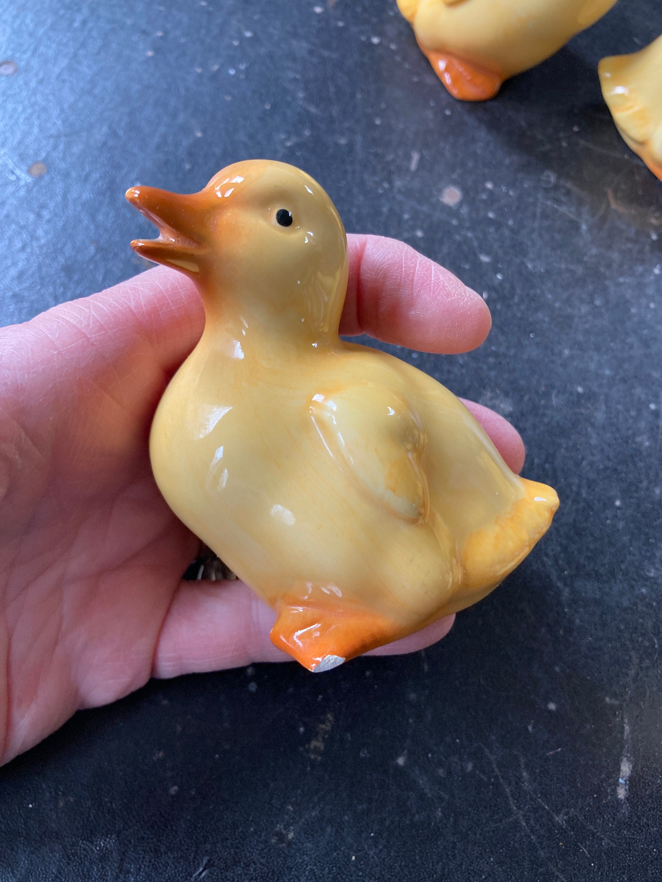 Fun Set of High Gloss Yellow Duckling Figurines - Etsy