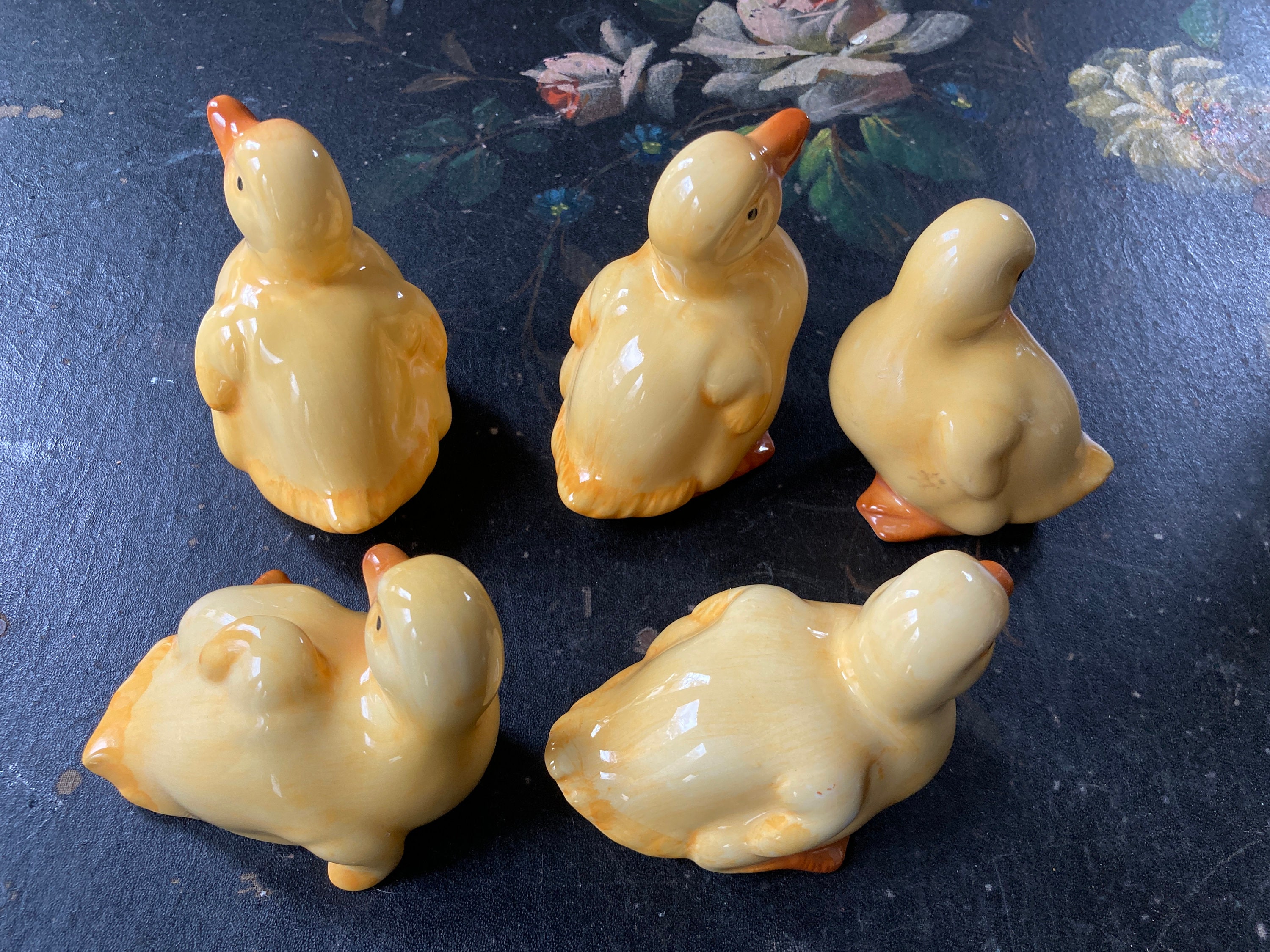 Fun Set of High Gloss Yellow Duckling Figurines - Etsy