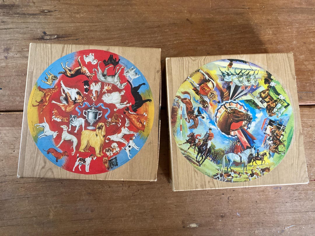 Vintage Springbok Puzzle Set: Prize Dogs & Horses Shelf Collection - Etsy