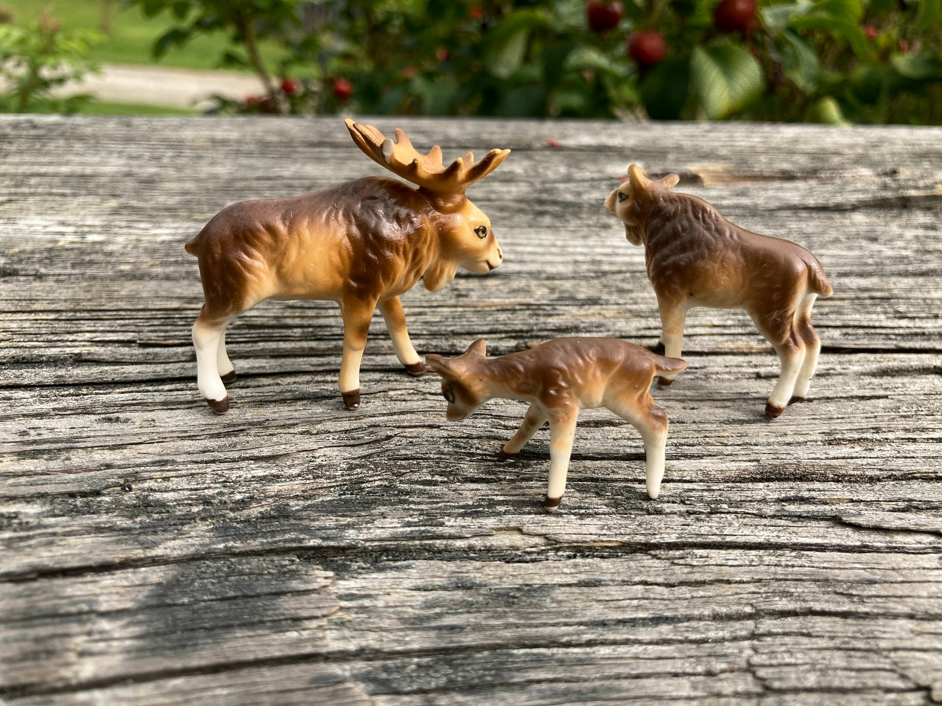 Miniature Bone China Moose Family - Etsy